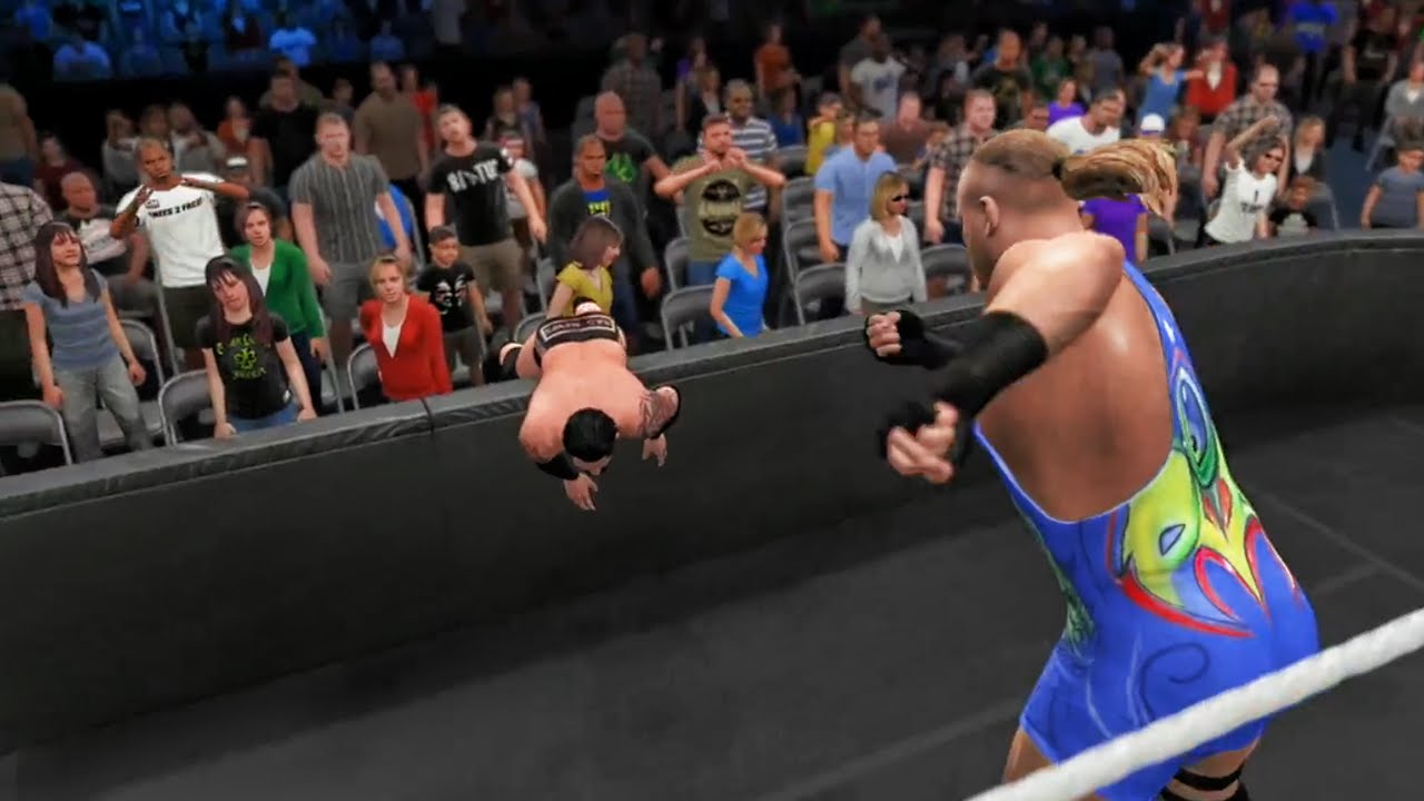 WWE 2K15: How To Do Roman Reigns' Apron Dropkick And RVD's Barricade ...
