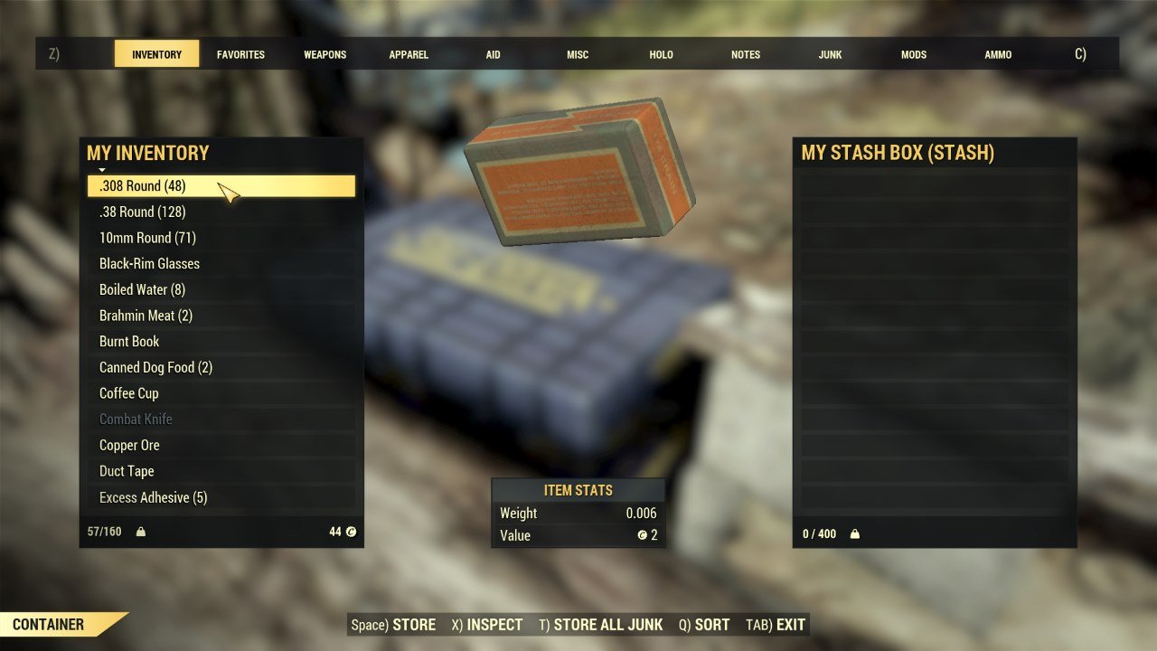 Fallout 76 Where to Store Items | Attack of the Fanboy