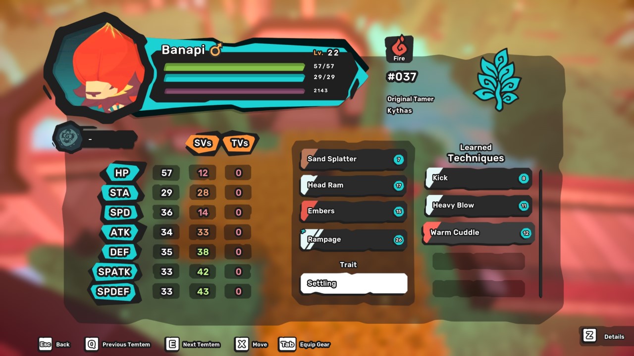 Temtem - How to Change Techniques | Attack of the Fanboy