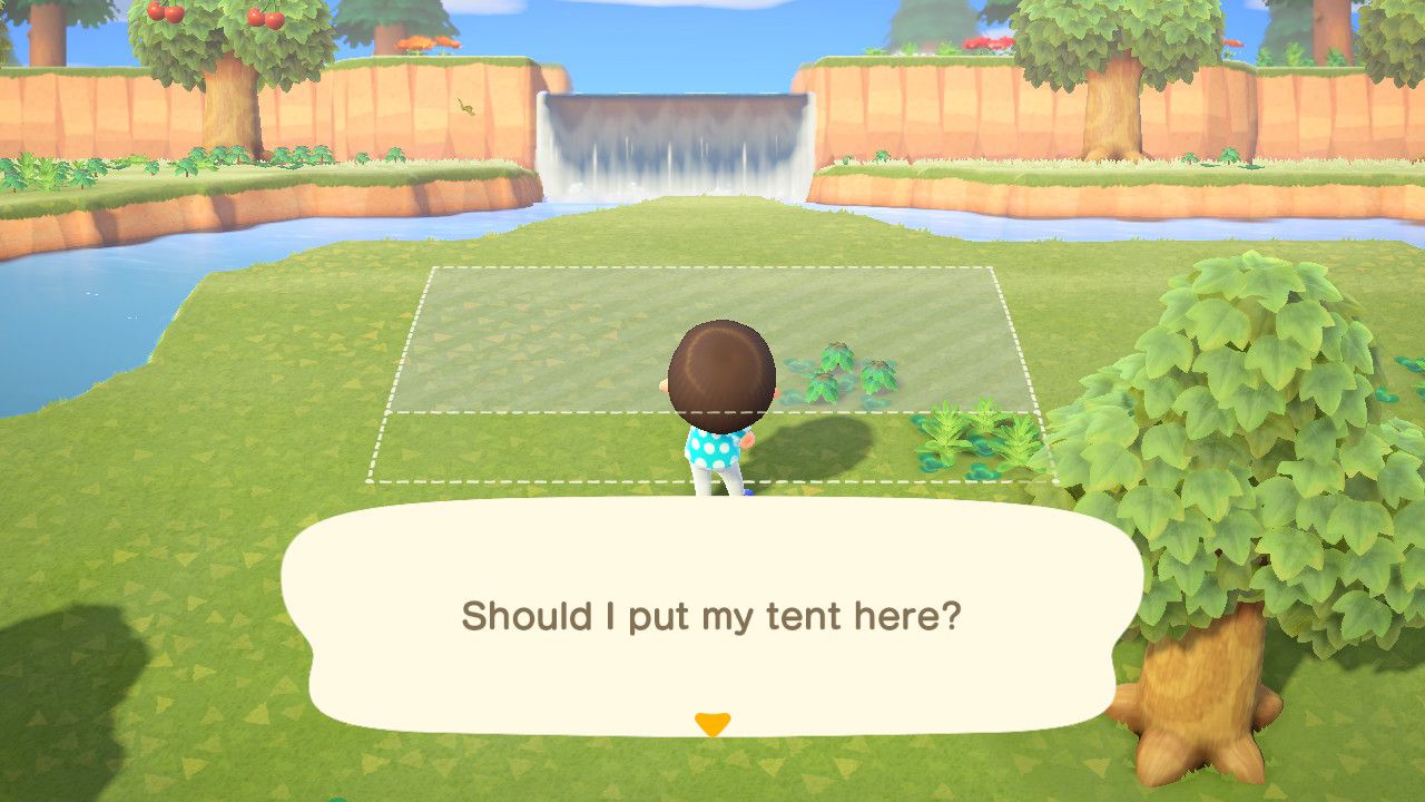 Animal Crossing: New Horizons - How To Place Tent | Attack of the Fanboy