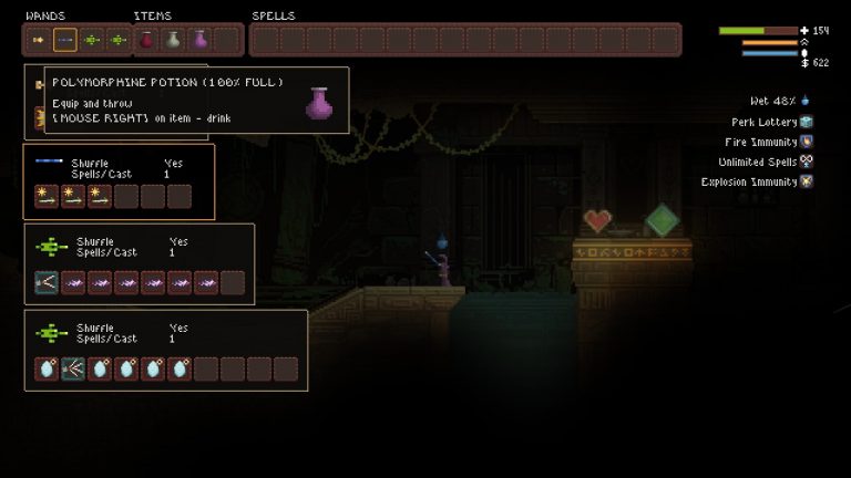 Noita - How to Drink and How to Fill Flasks | Attack of the Fanboy