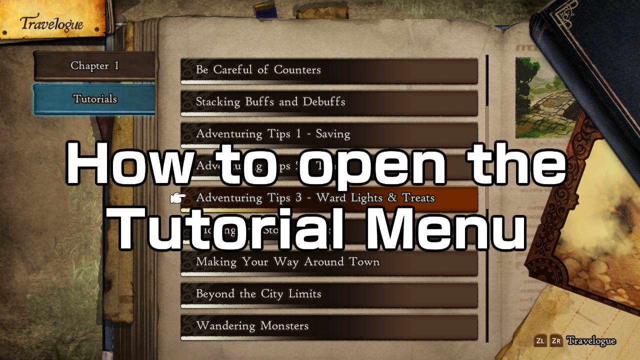 Bravely Default 2 - How to Open the Tutorial Menu | Attack of the Fanboy