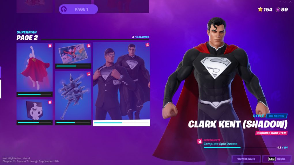 Fortnite: How to Get Shadow Superman Style