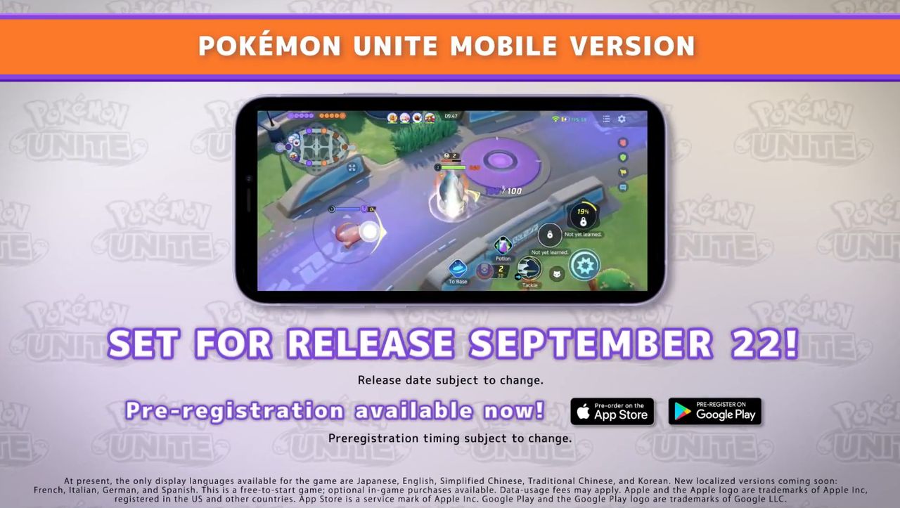 Pokémon Unite Mobile Release Date Set For iPhone and Android