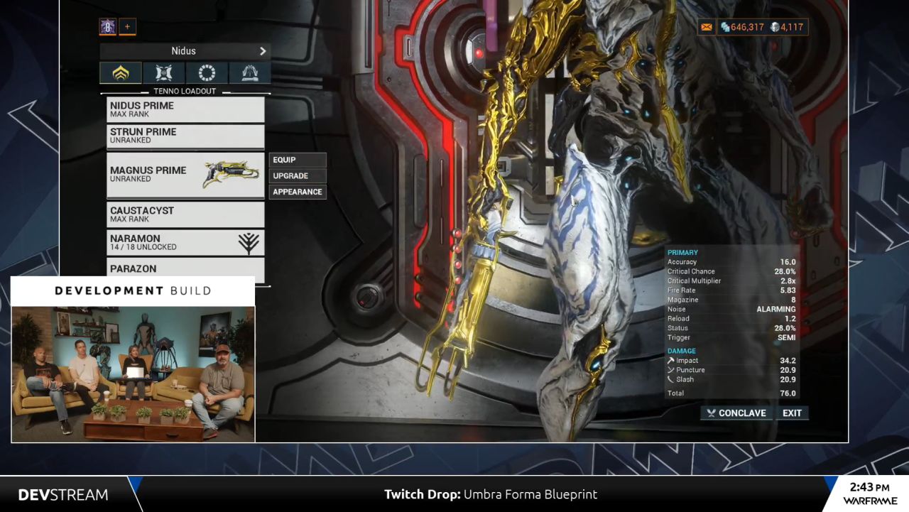 Warframe: Nidus Prime New Details Revealed