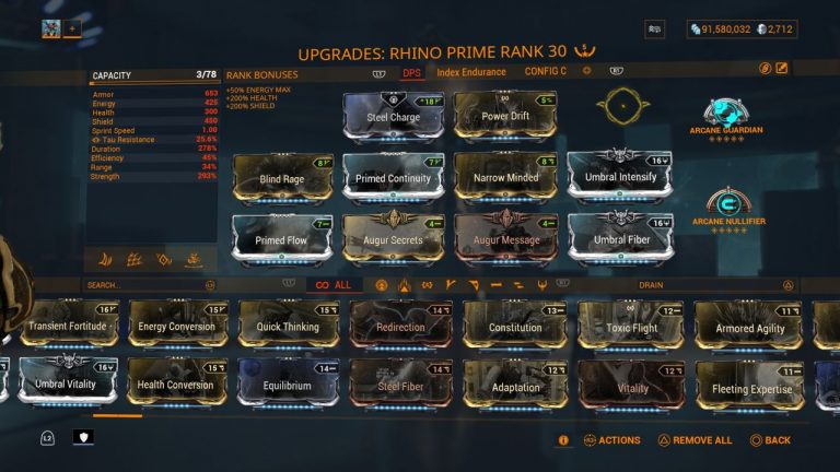 Warframe: Rhino Prime Build Guide