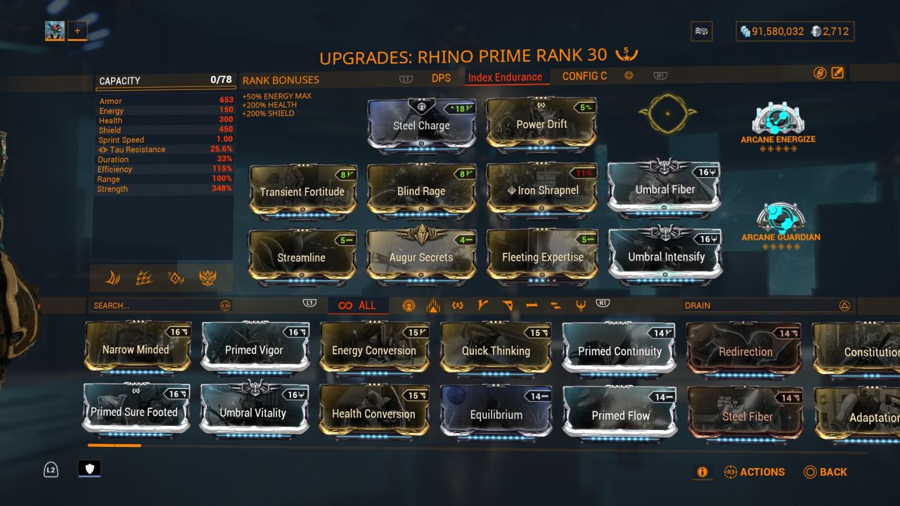 Warframe: Rhino Prime Build Guide