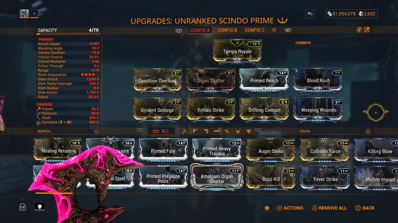 Warframe: Scindo Prime Build