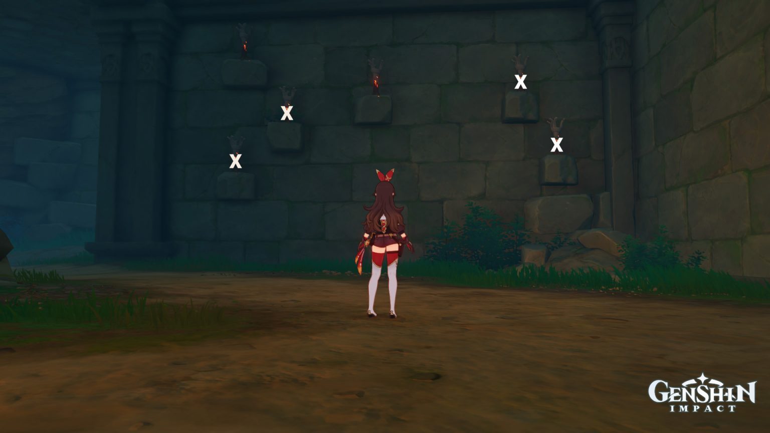 Genshin Impact: Shirikoro Peak 6 Pyro Torches Puzzle Solution | Attack ...