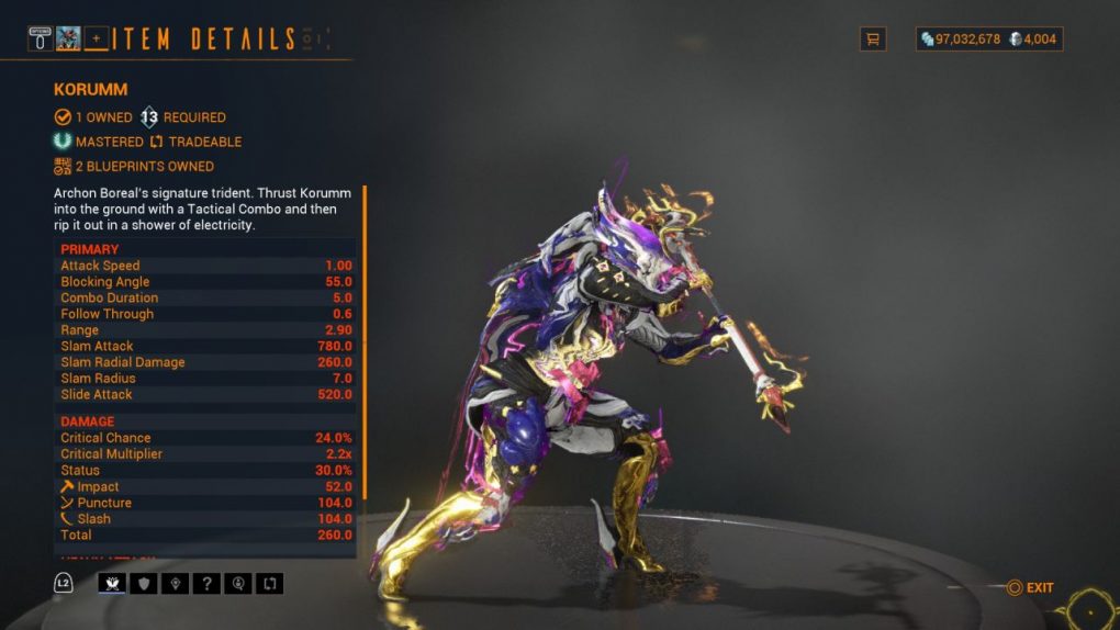 Warframe: How to Get and Build the Korumm | Attack of the Fanboy