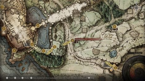 Elden Ring: What Are the Yellow Lines on the Map Near Sites of Grace ...