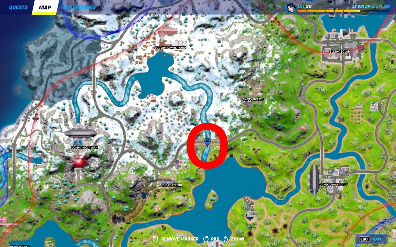 Fortnite: Cross Behemoth Bridge in a Vehicle Location | Attack of the ...