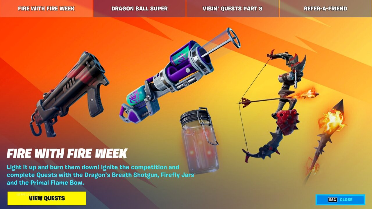 Fortnite: Where to Find Primal Flame Bow and Dragon's Breath Shotgun ...