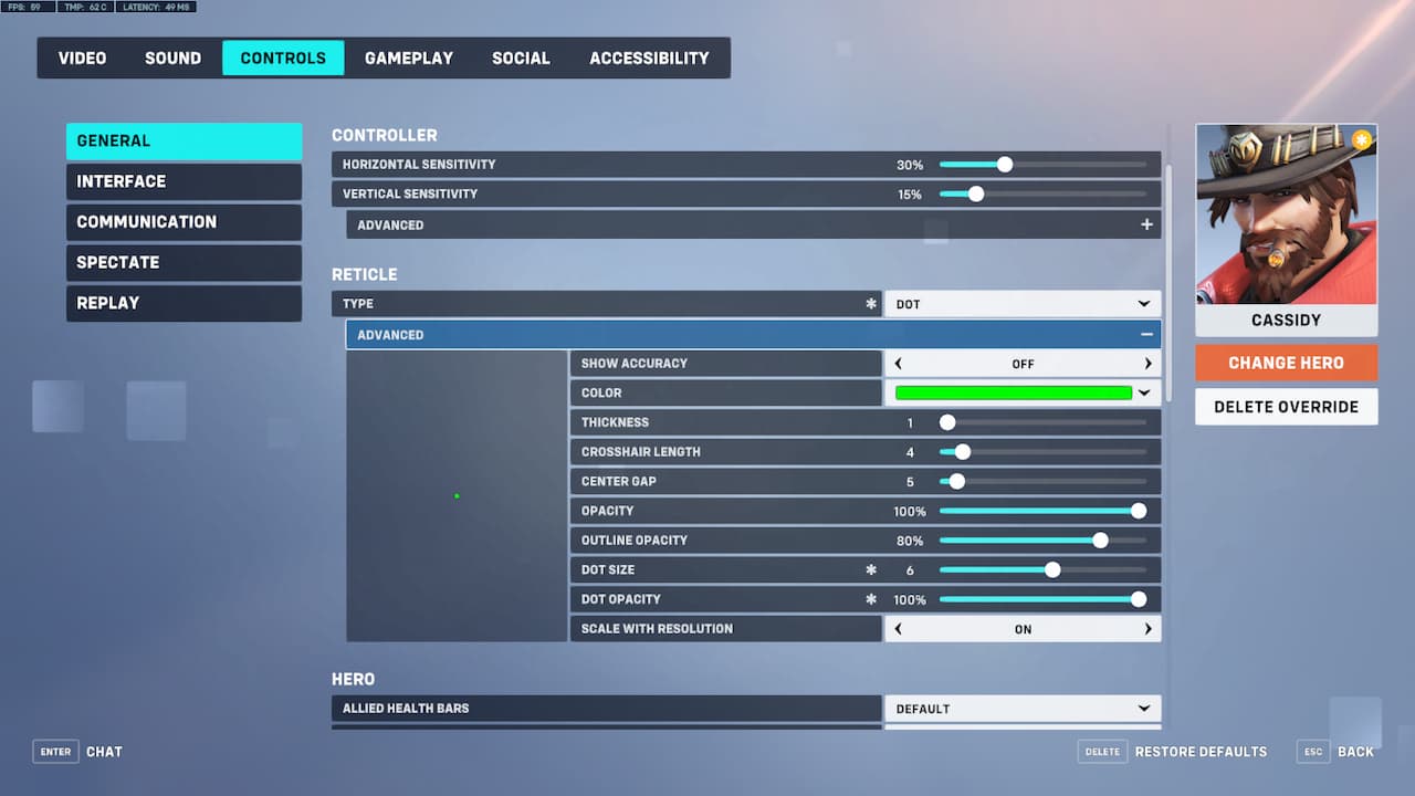 The Best Cassidy Crosshair in Overwatch 2 | Attack of the Fanboy