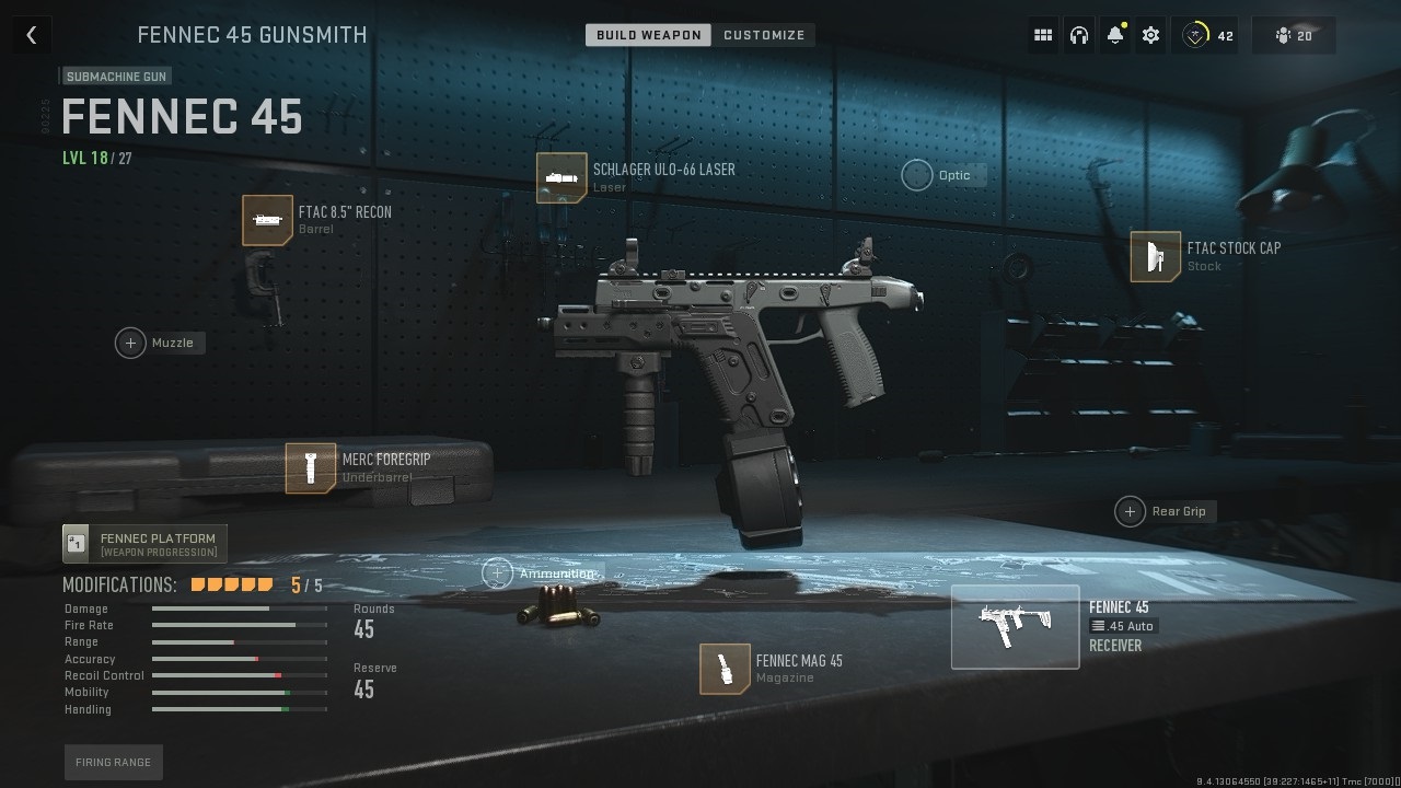 Best Fennec 45 Build in Modern Warfare 2: Attachments, Loadout, and ...