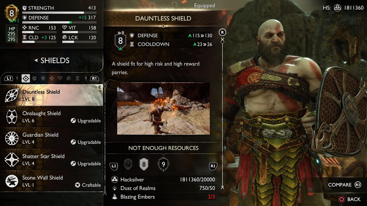 God of War Ragnarok Dauntless or Stonewall: Which Shield Should You ...