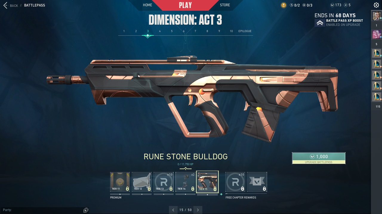 All Rewards in the Valorant Battle Pass: Episode 05: Dimension Act 3 ...