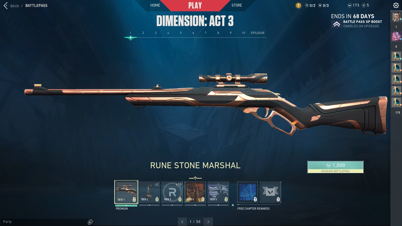 All Rewards in the Valorant Battle Pass: Episode 05: Dimension Act 3 ...