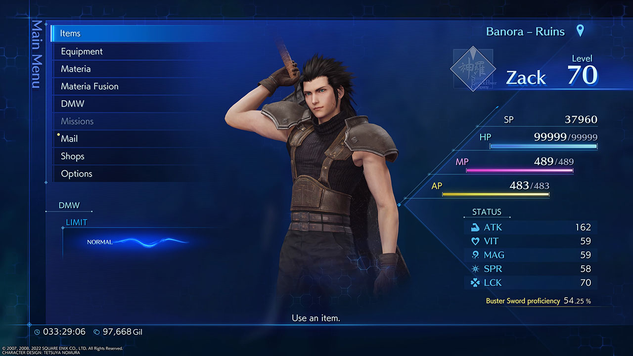 How to Get 99999 HP Fast in Crisis Core: Final Fantasy 7 Reunion ...