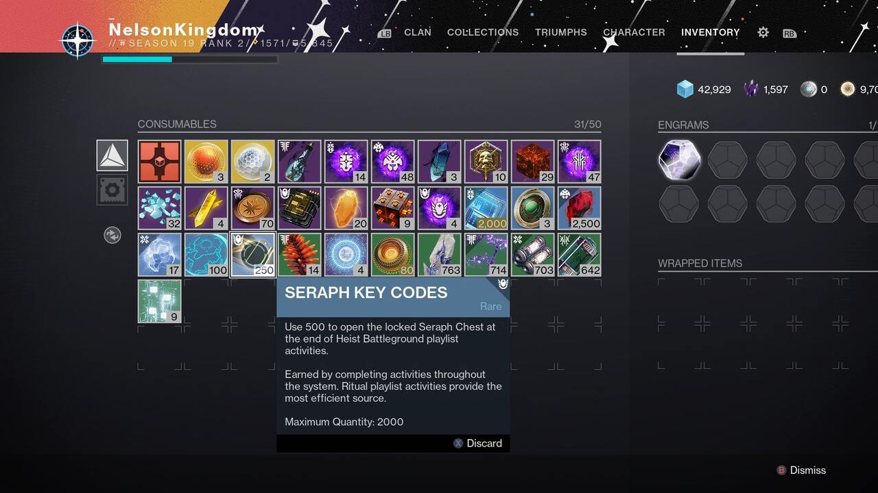 Destiny 2 Season of the Seraph: How to Check How Many Seraph Key Codes ...