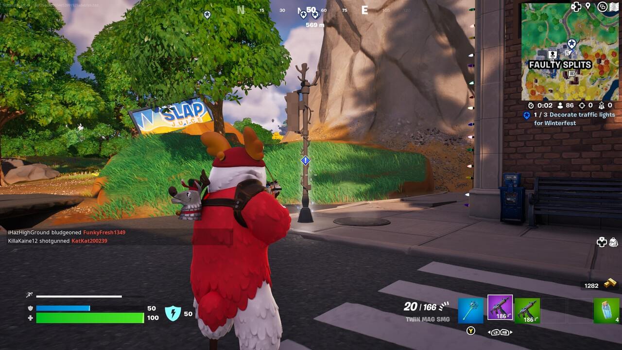 Fortnite: All Locations to Decorate Traffic Lights for Winterfest ...