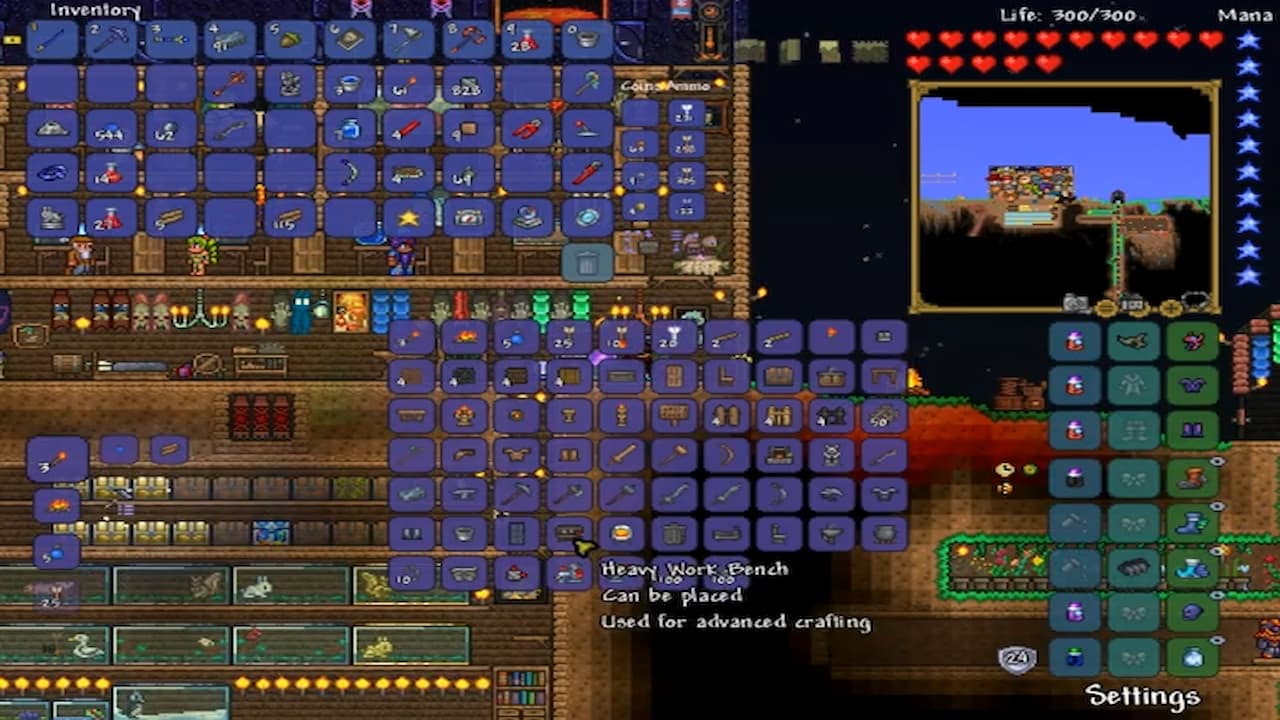 How to Make a Heavy Work Bench in Terraria | Attack of the Fanboy