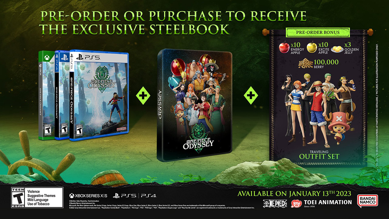 How to Get the One Piece Odyssey Steelbook: All Pre-Order Bonuses ...