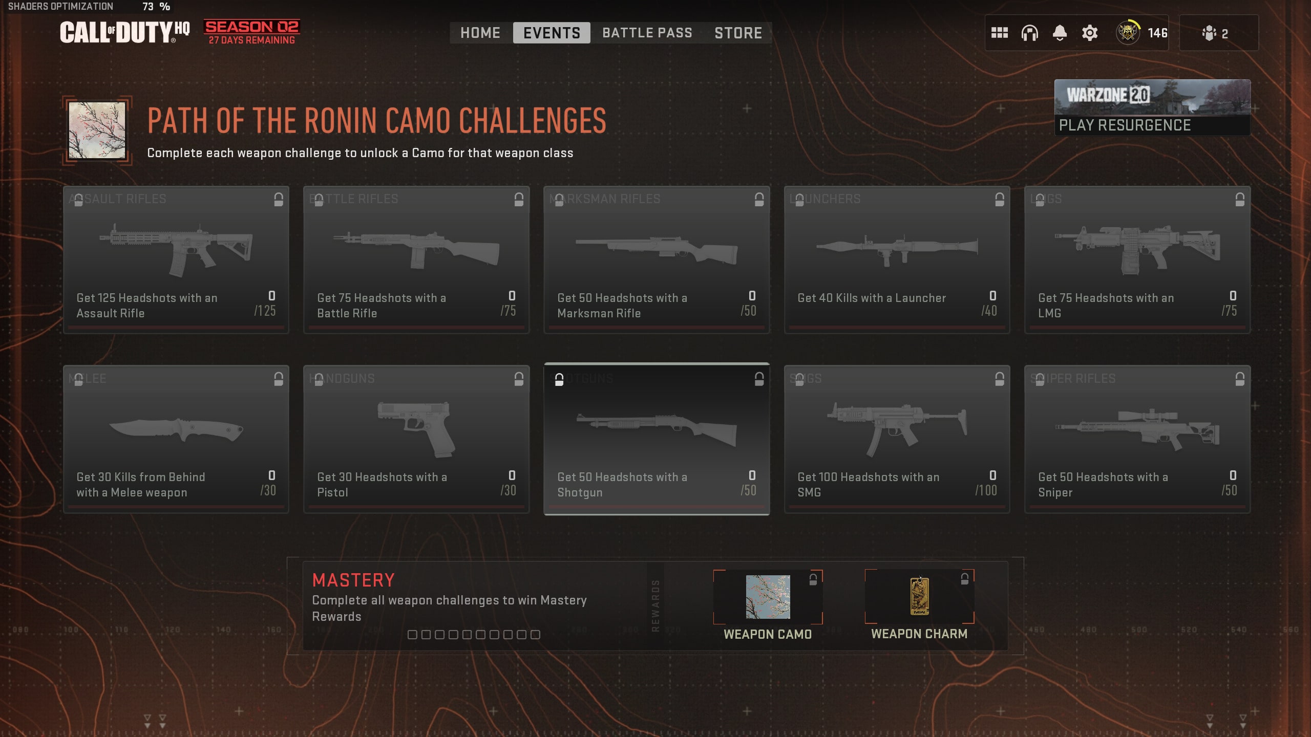 All Path of the Ronin Camo Challenges and Rewards in Modern Warfare 2 and Warzone 2 | Attack of ...
