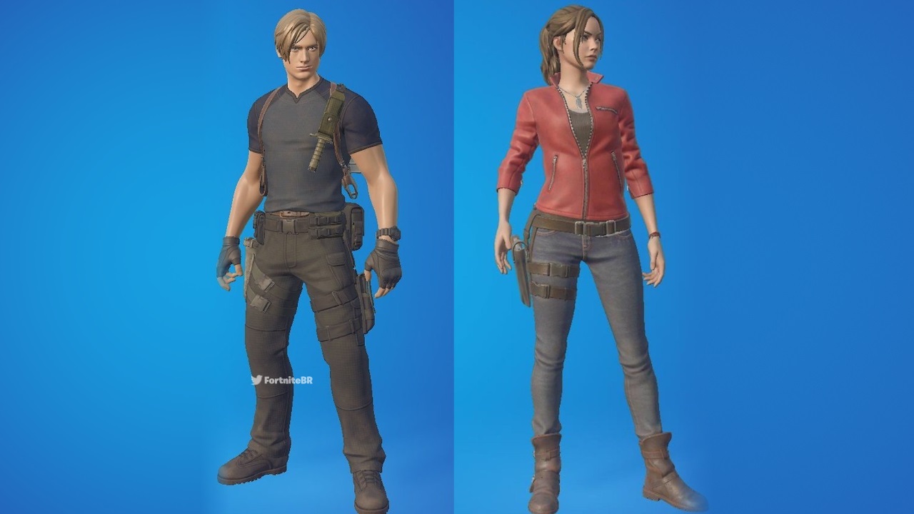 All Fortnite x Resident Evil Skins Leaked - Leon Kennedy and Claire ...