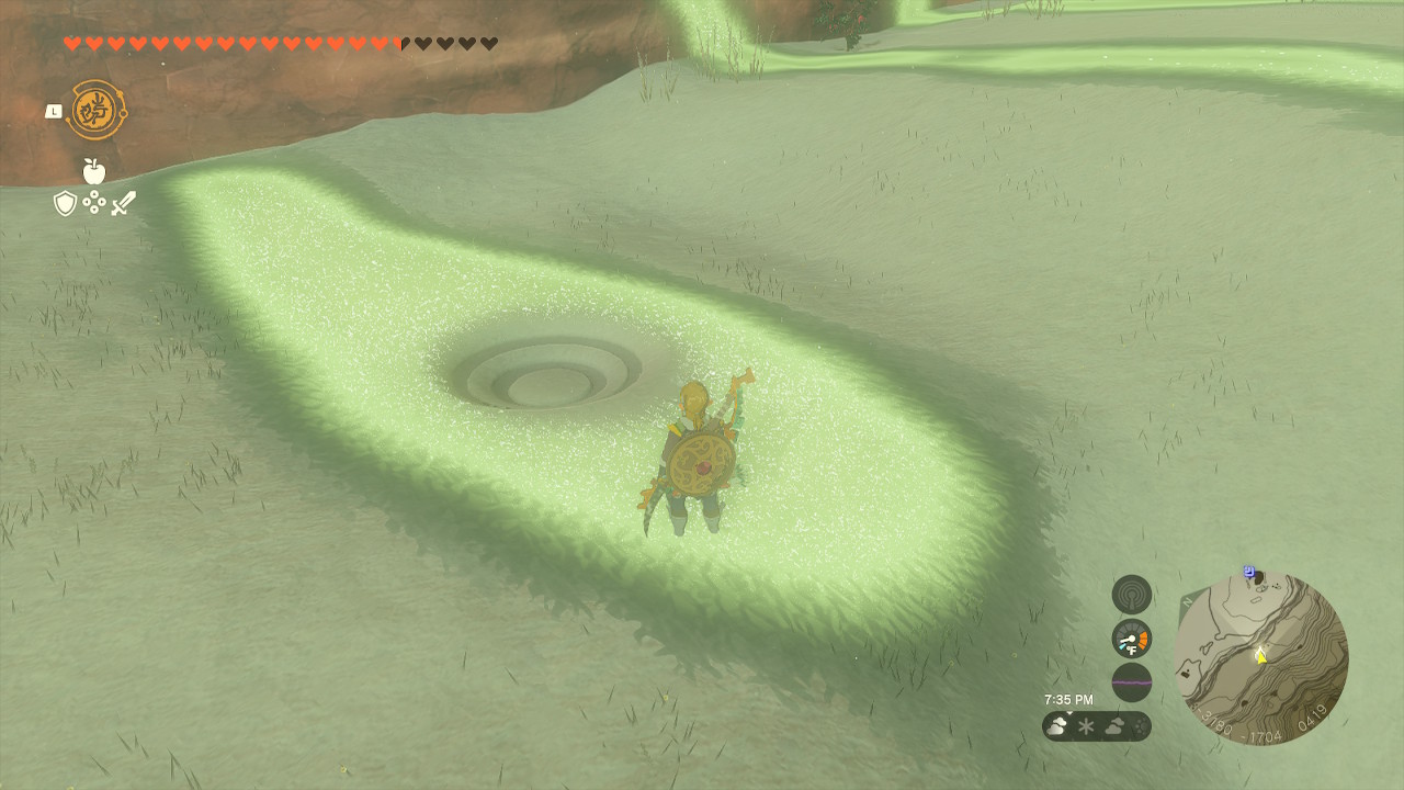 Gerudo Desert Great Cliffs Dragon's Tear Location in Zelda Tears of the ...