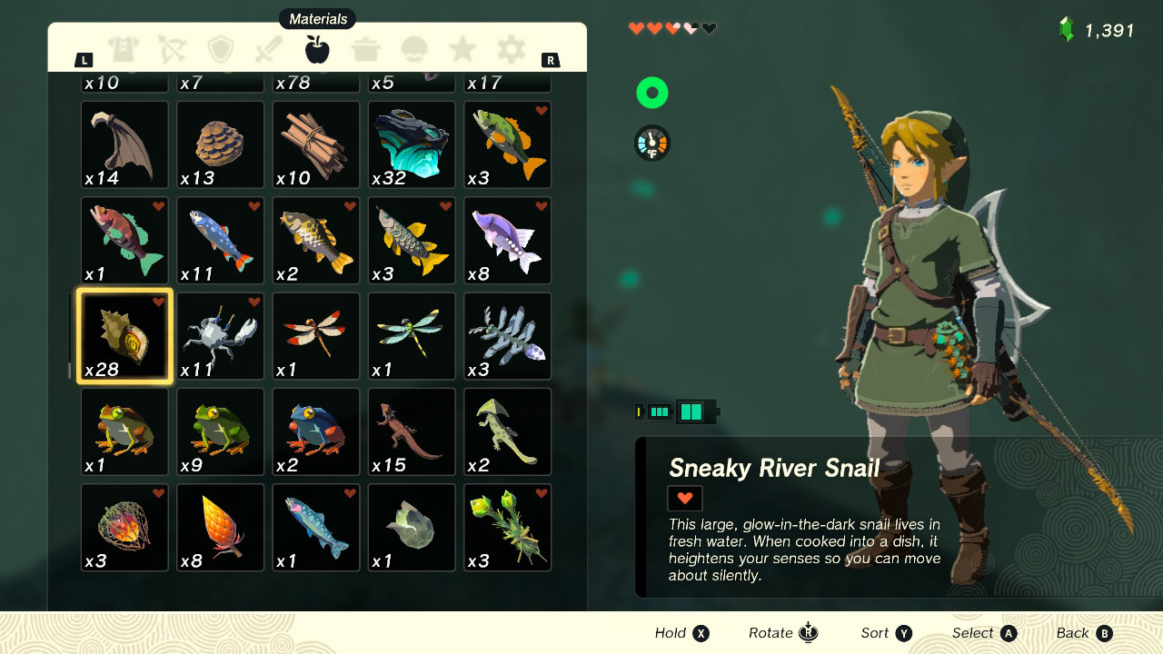 Where to Farm Sneaky River Snails in Zelda Tears of the Kingdom (TOTK ...