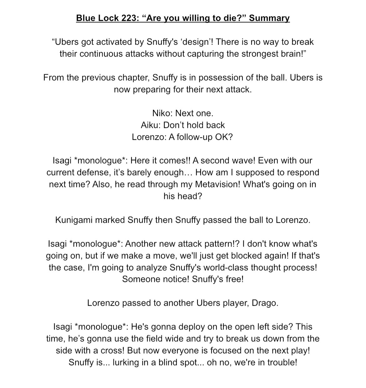 Blue Lock Chapter 223 Spoilers, Release Timeline, Recap, Predictions ...