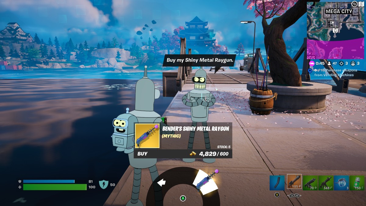 How to Get Bender's Shiny Metal Raygun in Fortnite (Futurama Weapon ...