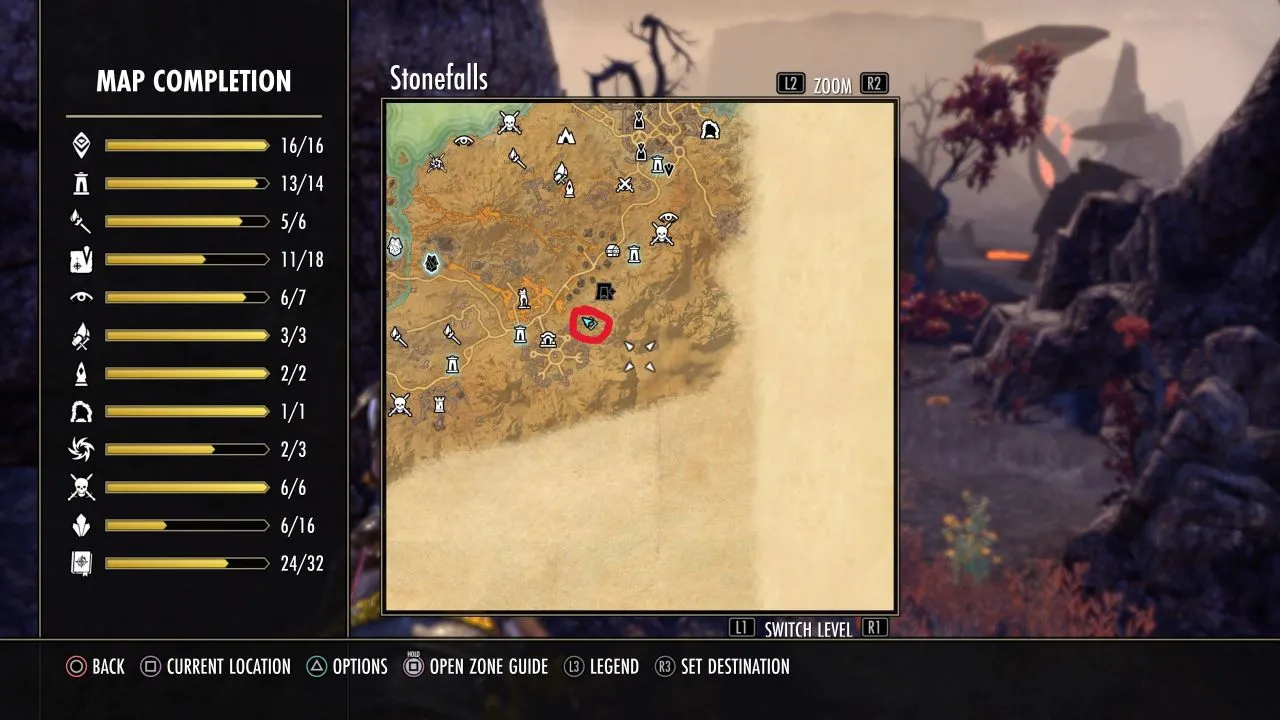 ESO Stonefalls Treasure Map 1 Location | Attack of the Fanboy