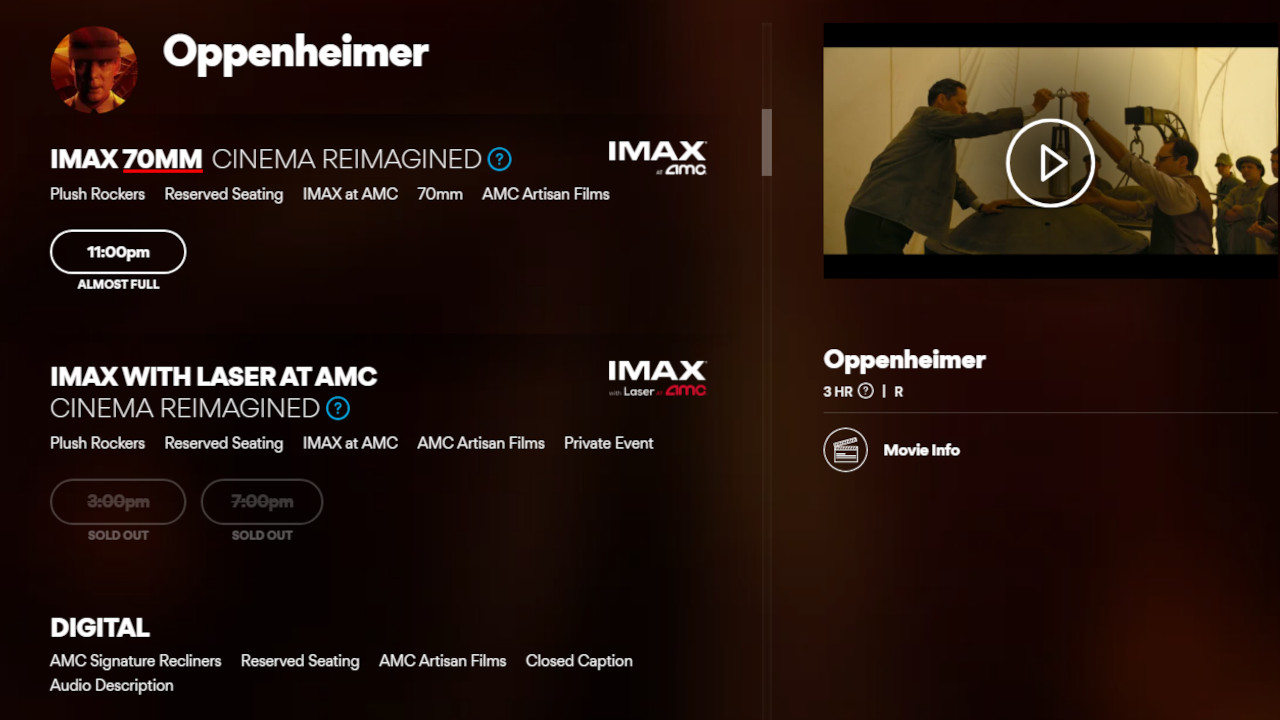 Oppenheimer in IMAX, 70mm, Film, Dolby, Digital: Best Way to See ...
