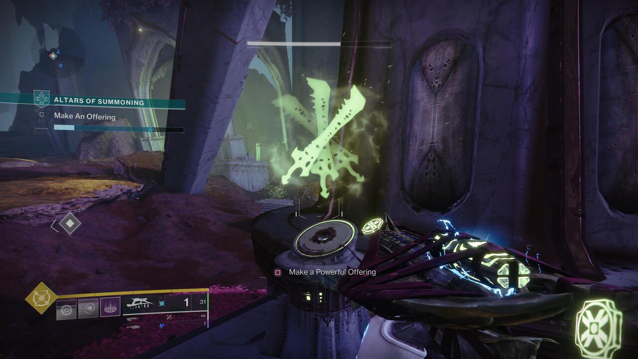 Destiny 2 Altars of Summoning Feeble, Robust, and Powerful Offering ...