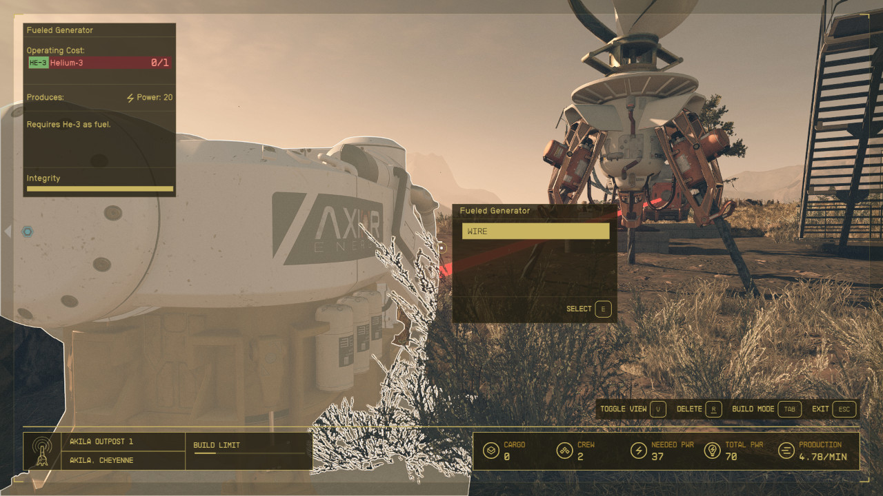 Starfield Outpost Power Guide: How to Create Wires and Generate Power ...