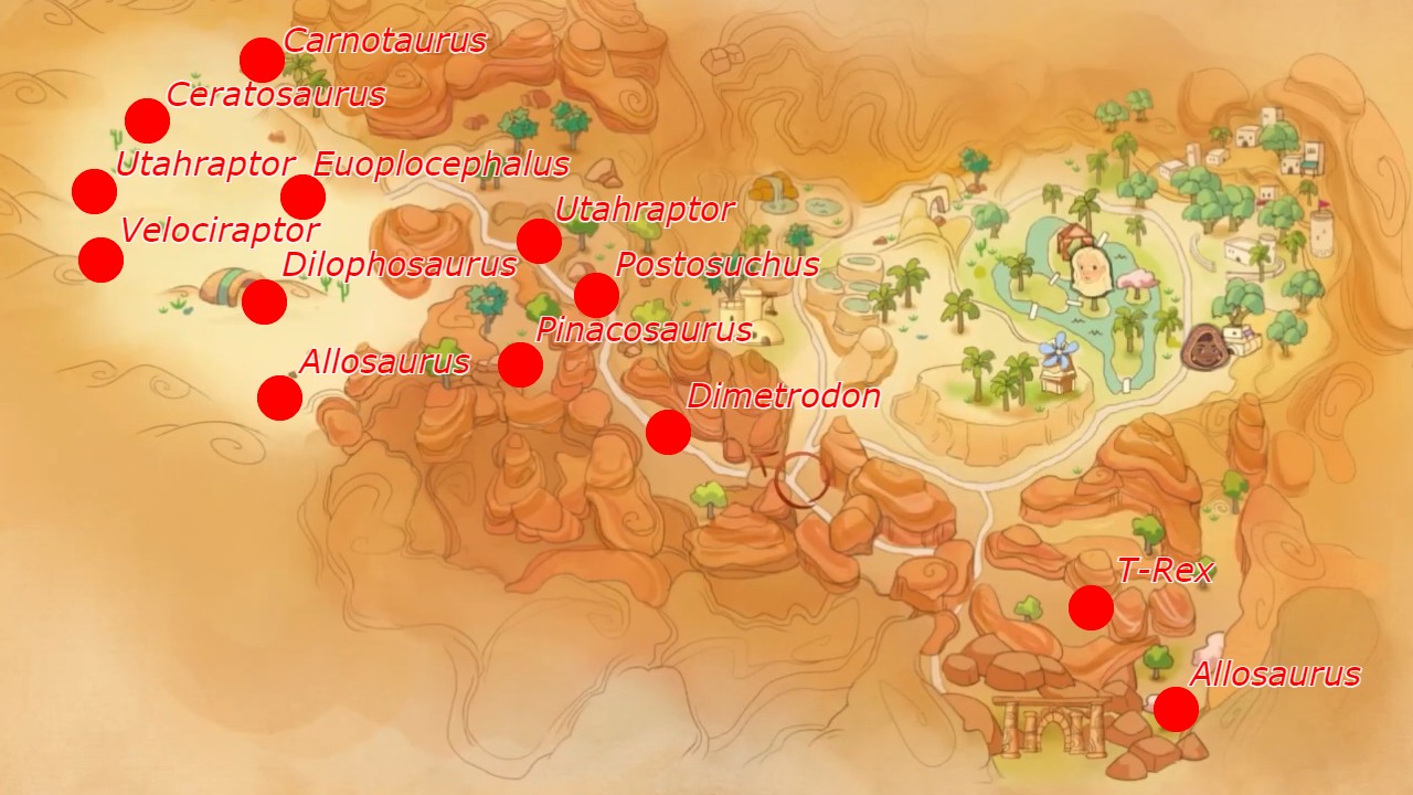 All Paleo Pines Dinosaur Locations | Attack of the Fanboy