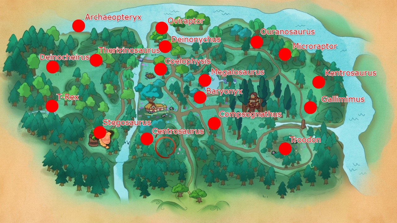 All Paleo Pines Dinosaur Locations | Attack of the Fanboy