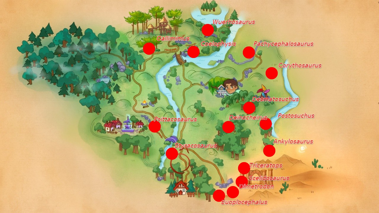 All Paleo Pines Dinosaur Locations | Attack of the Fanboy