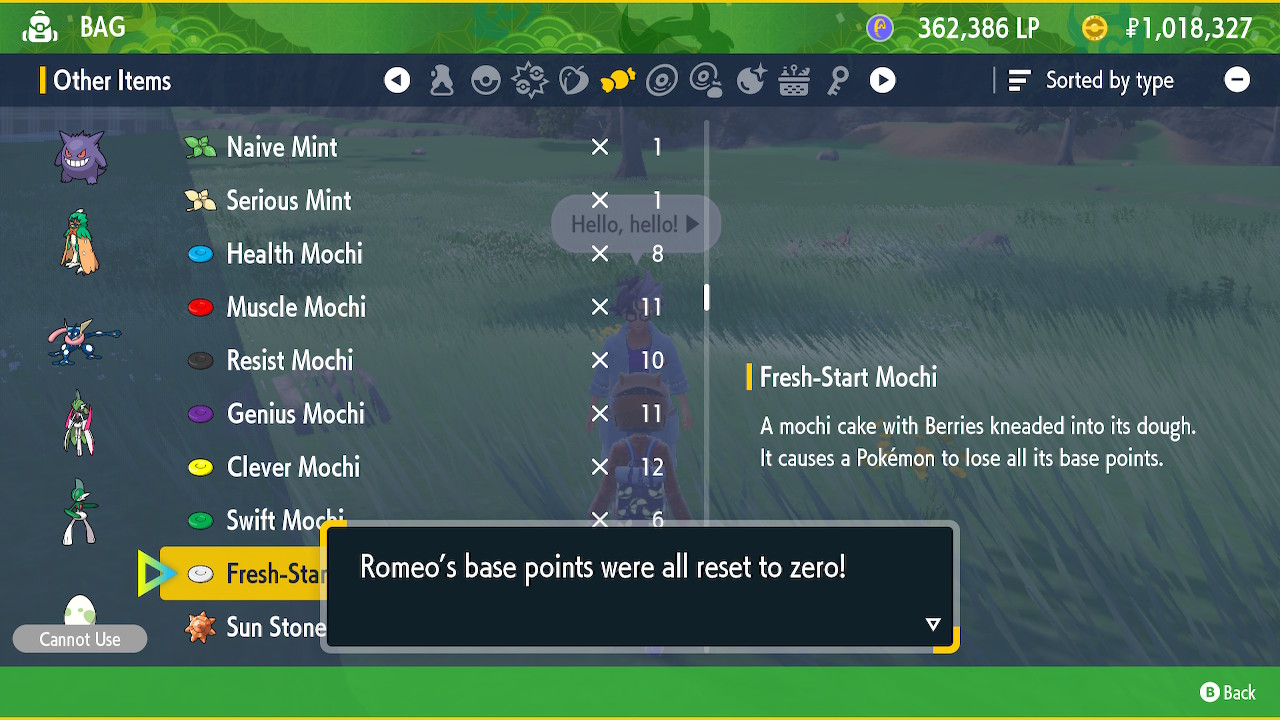 How to Reset and Boost EVs With Mochi in Pokemon Scarlet & Violet ...