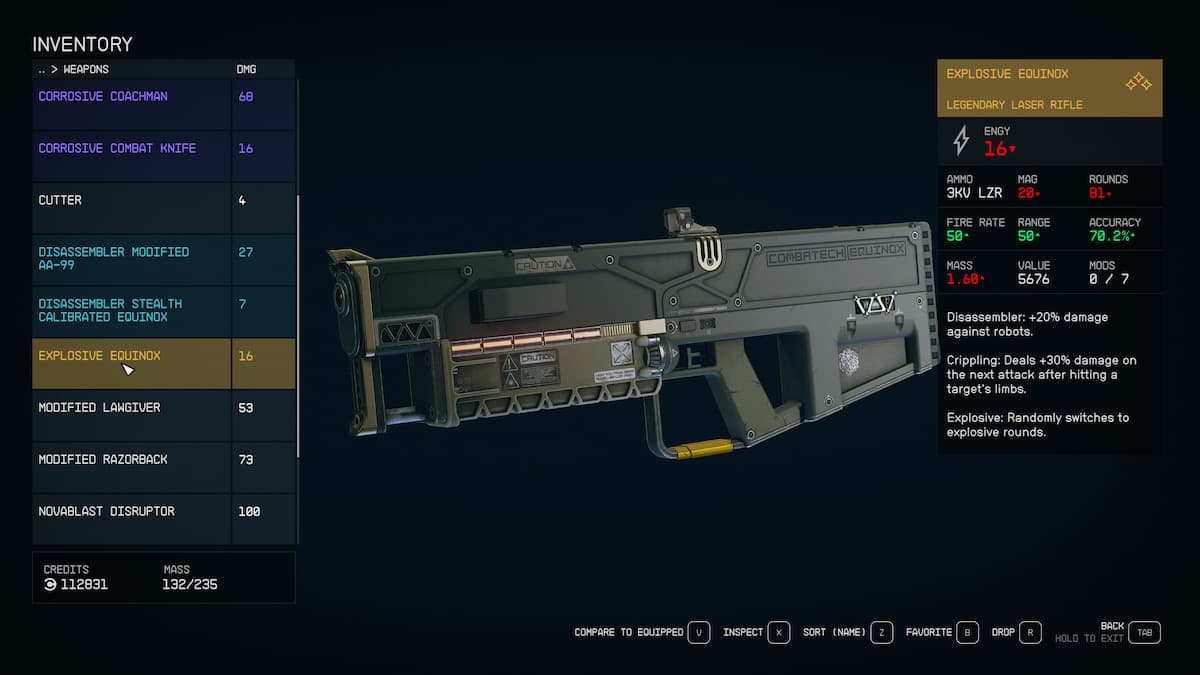 Starfield Weapon Types Explained: Ballistic, EM, Laser, and More