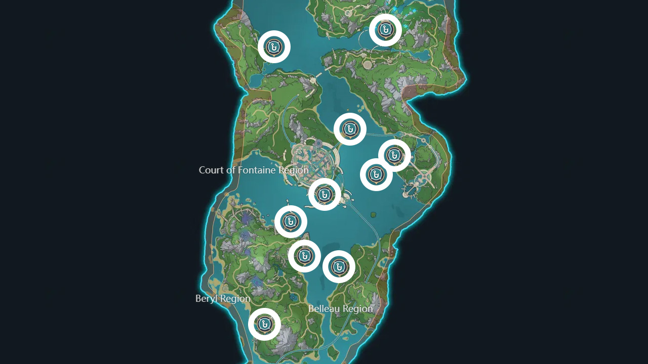 Genshin Impact Fishing Spots Map: All Places to Fish in Monstadt, Liyue ...
