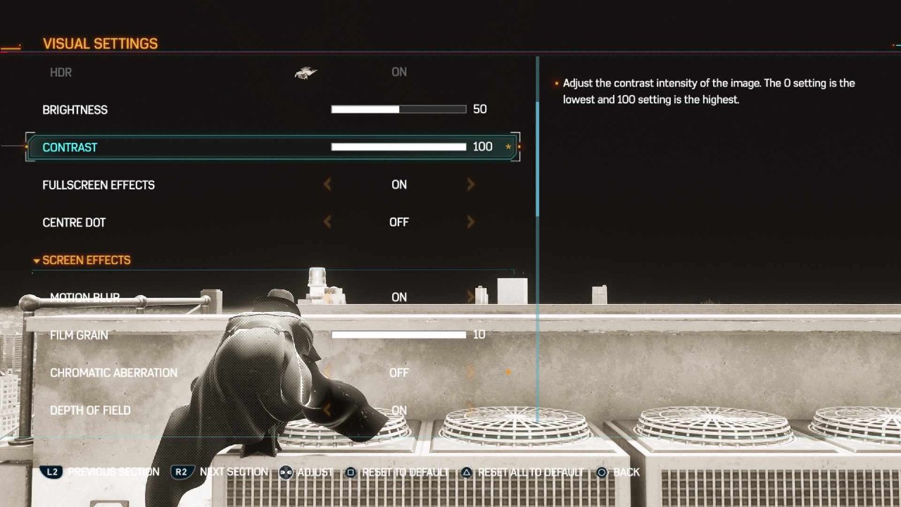 Spider-Man 2 Noir Mode Visual Settings Guide | Attack of the Fanboy