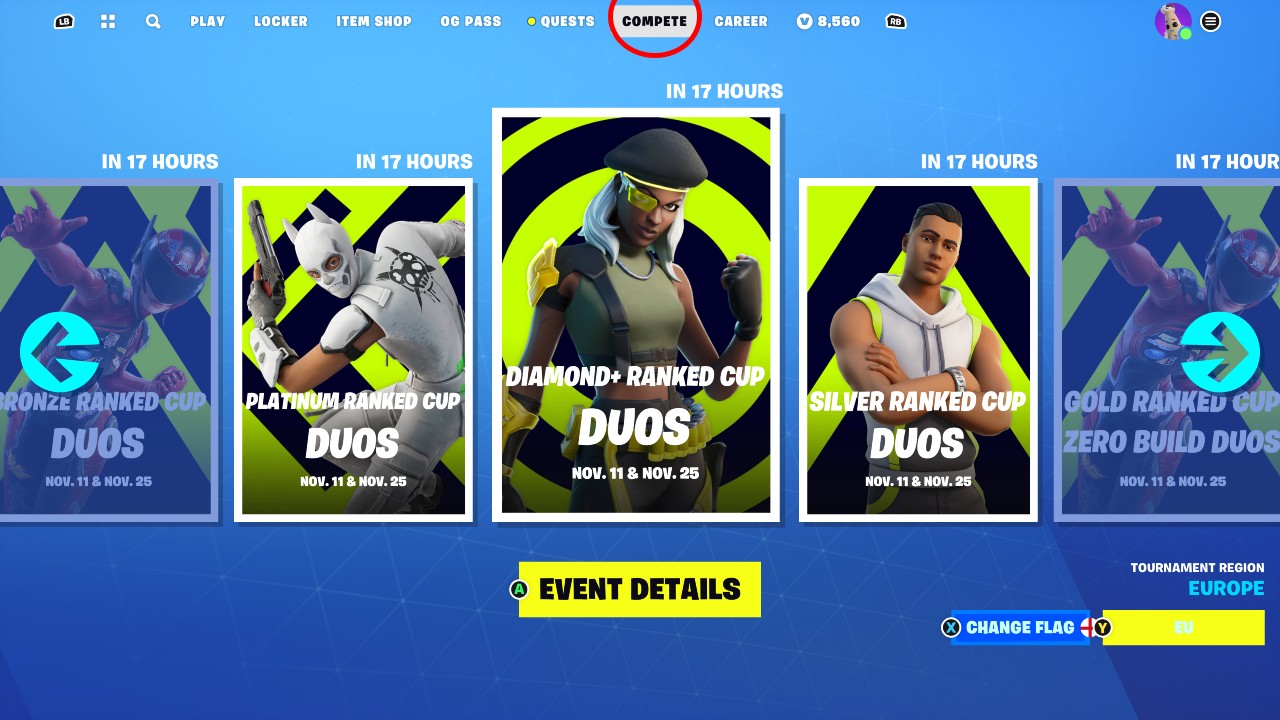 How to Play Fortnite OG Ranked Cups and Earn Competitor's Time Brella ...