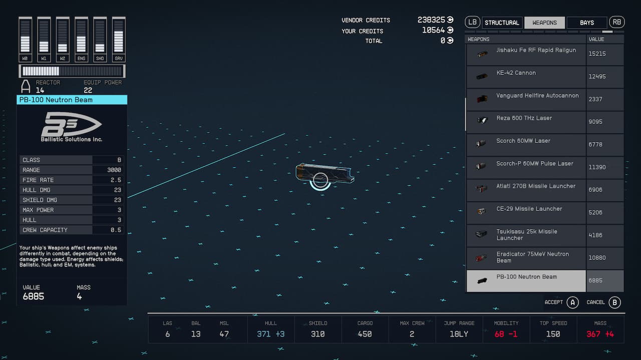 Starfield Ship Weapon Tier List: Best Ship Weapons Ranked | Attack of ...