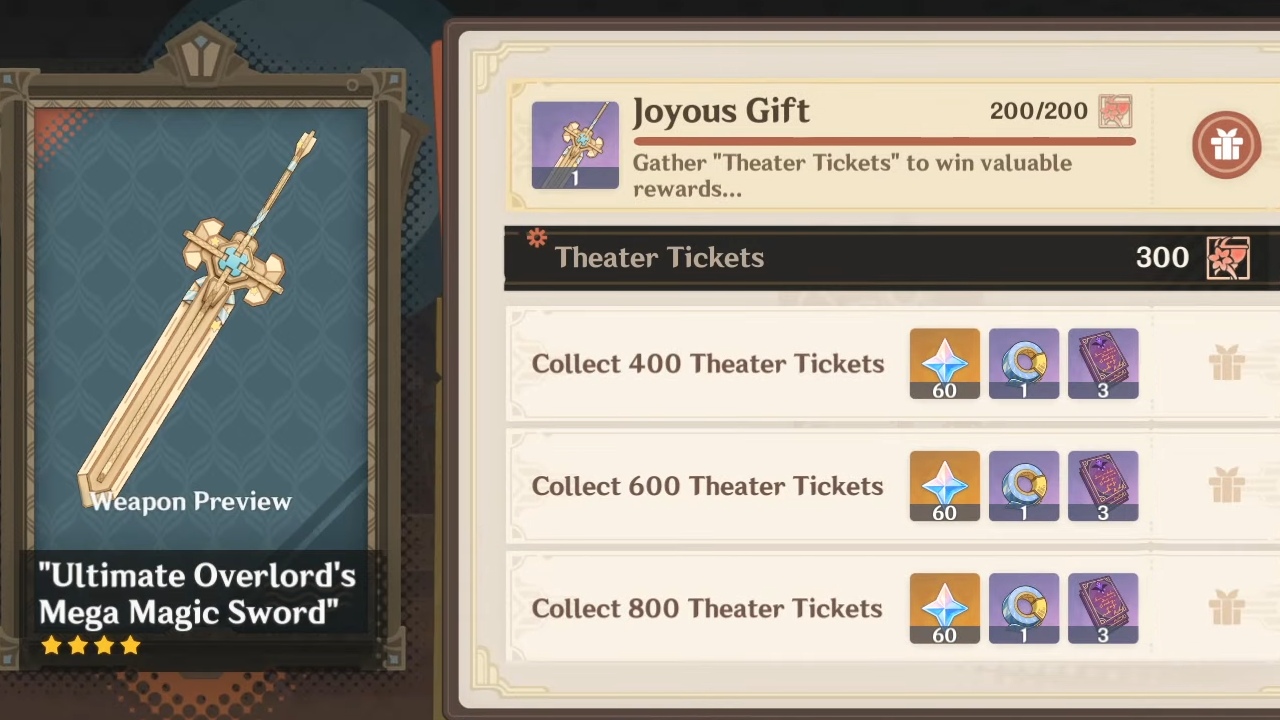 How to get Ultimate Overlords Mega Magic Sword Genshin Impact | Attack ...