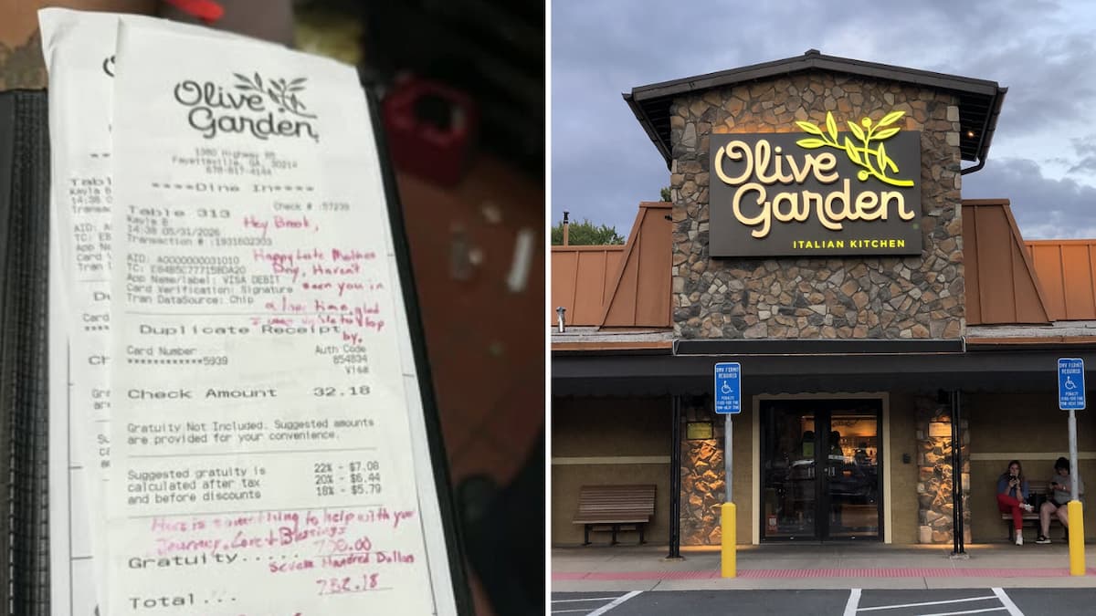 Olive Garden waitress earns $700 tip but she claims that management ...